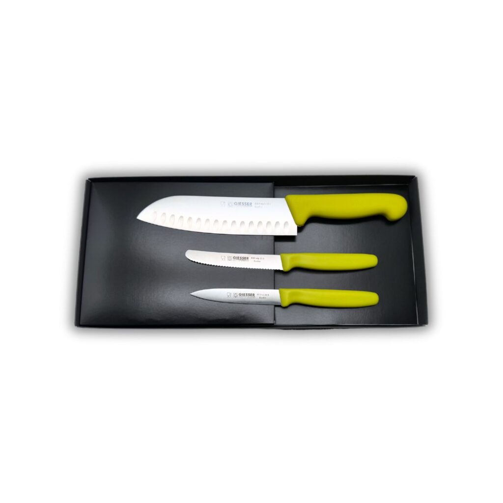 Cook Knife Set Green (3 pcs) Giesser - Kiernan's Food Ingredients